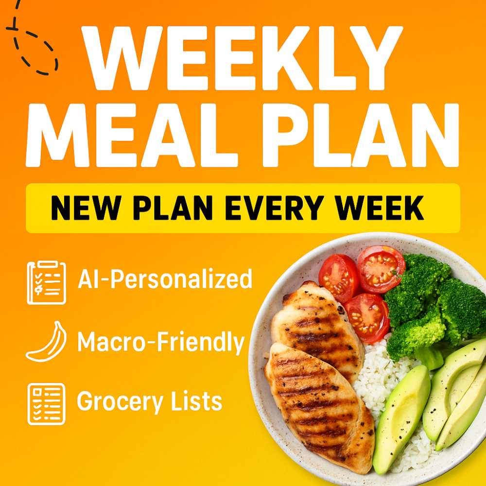Weekly Meal Plan (New 7-Day Plan Every Week) - Jasify