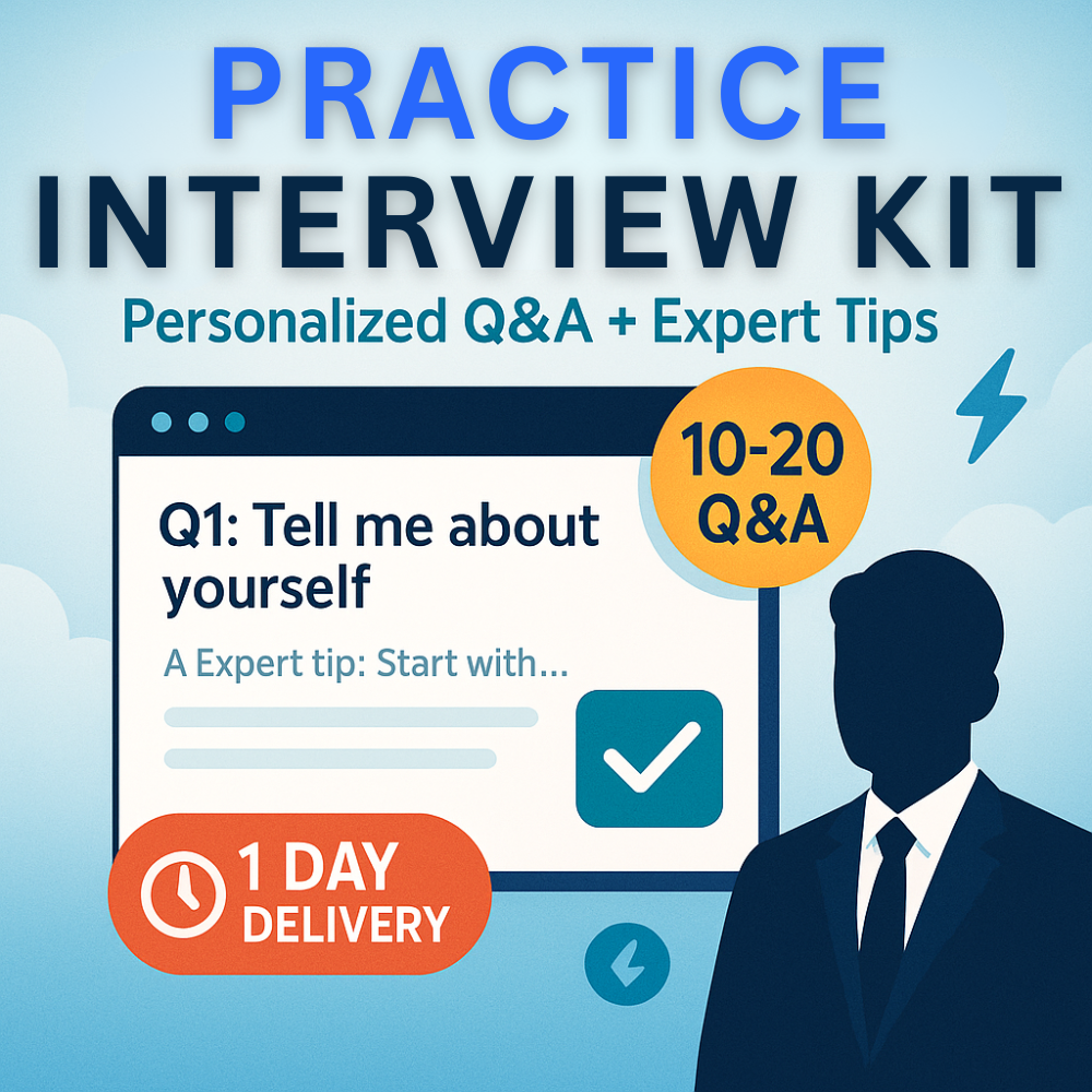 Practice Interview Kit –20 Tailored Questions + Expert Tips to Help You ...