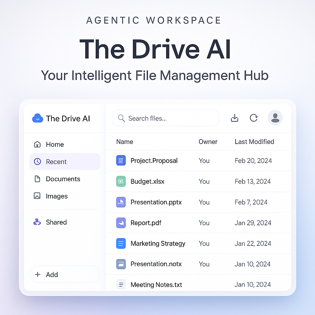 Agentic Workspace: The Drive AI - Intelligent File Management Hub - Jasify